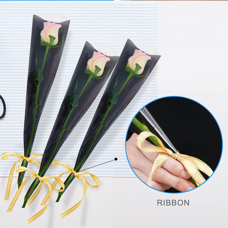Clear Plastic Biodegradable Flower Wrapping Bouquets Sleeves Packaging ...