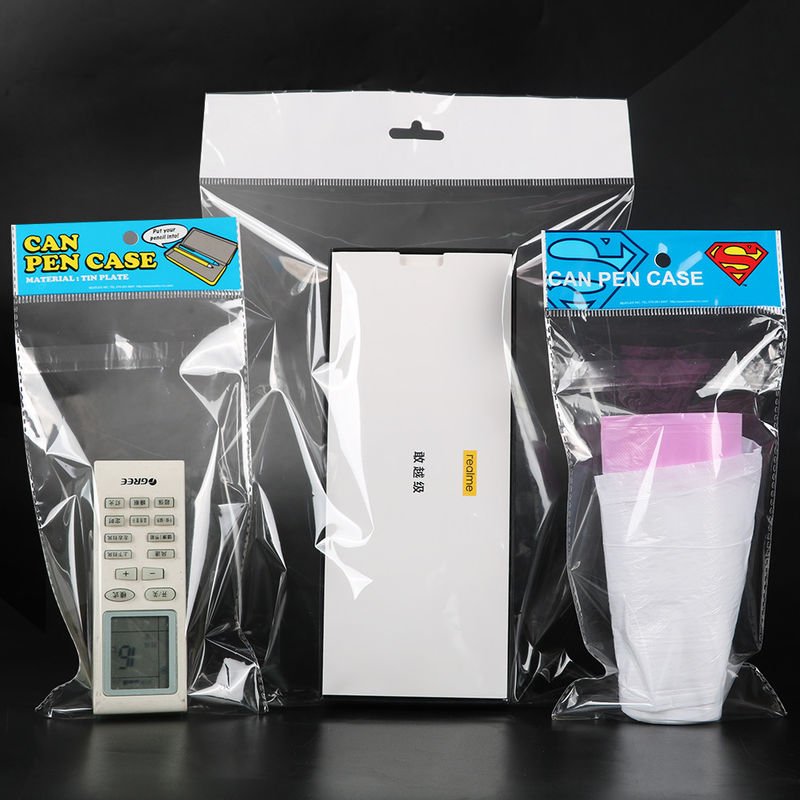 Gravure Printing Custom OPP Resealable Poly Bag With Card Opp Header ...