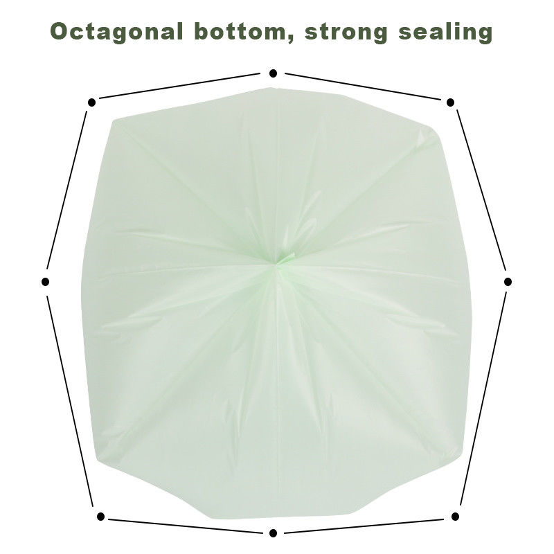 Compostable PLA Cornstarch PBAT Recyclable Garbage Bags Green Color