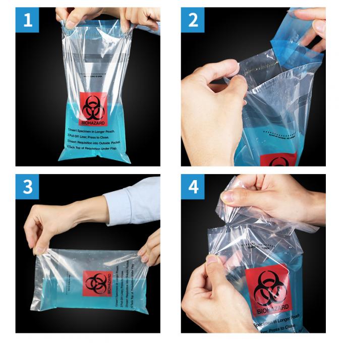 95kap LDPE Thick 0.04mm Autoclave Plastic Bags Biohazard Ziplock
