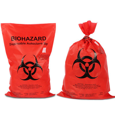 Red Yellow Autoclave Biohazard Plastic Bags For Hospital Clinical Waste ...